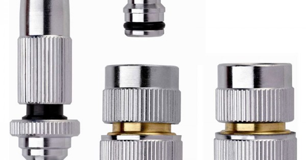 Locsoló sugárcső, szórófej készlet 4 db-os 3/4-es, krómozott